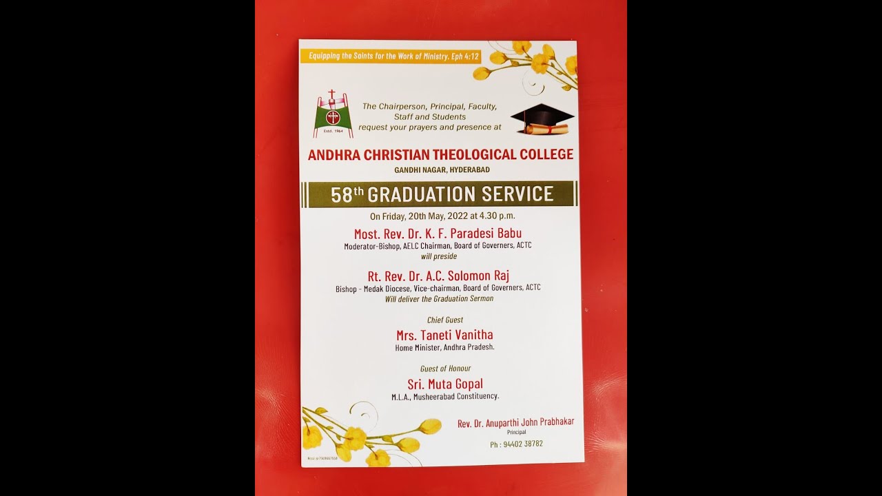 58TH GRADUATION SERVICE - YouTube