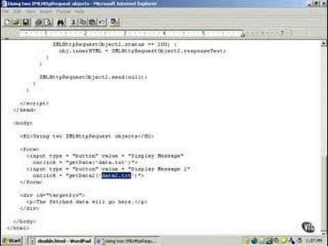 Using Two XMLHttpRequest objects - Ajax tutorial - 31 - YouTube