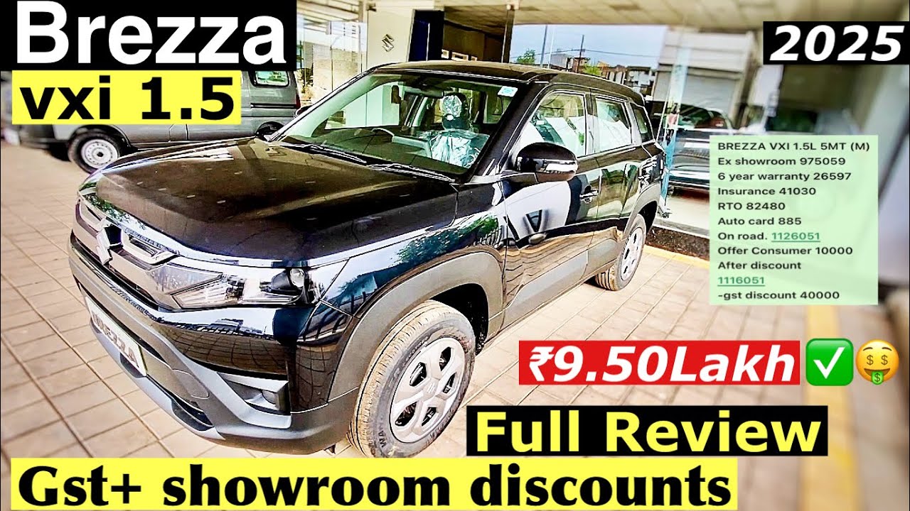 Black Brezza VXi 1.5L MT | Full Review, Features, Price & Mileage ...