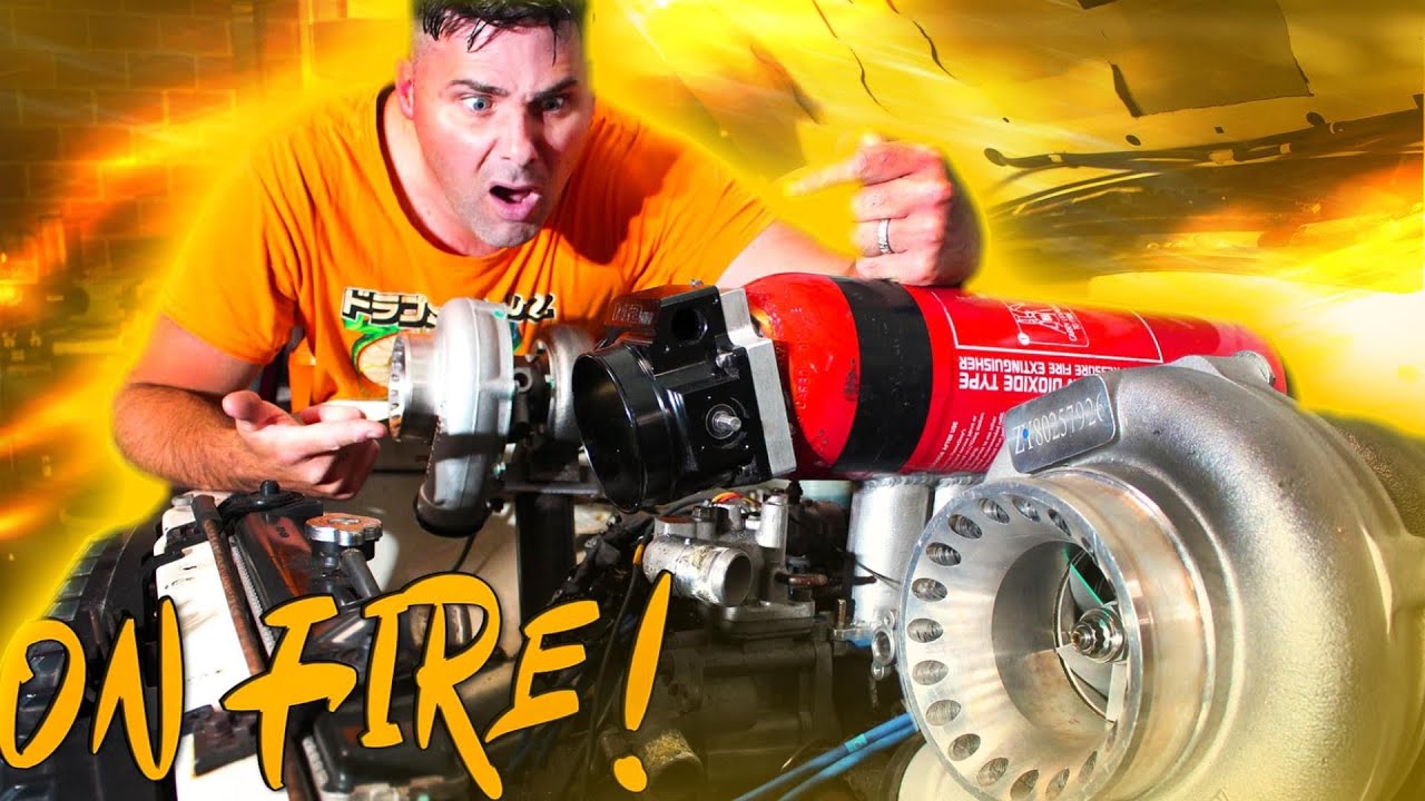 DIY Twin Turbo Burnout Build PT1 | We slap a fire extinguisher manifold ...