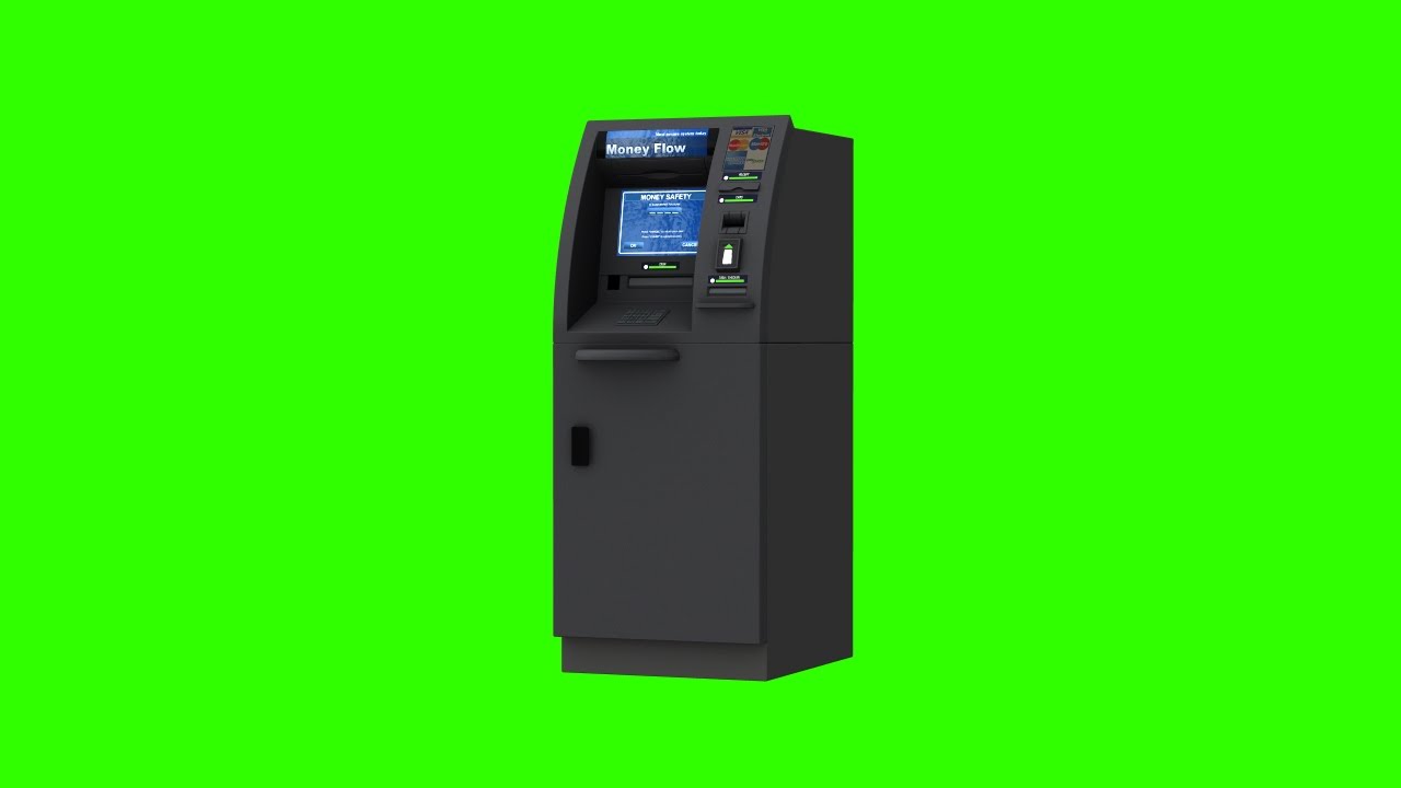 money atm in green screen - YouTube