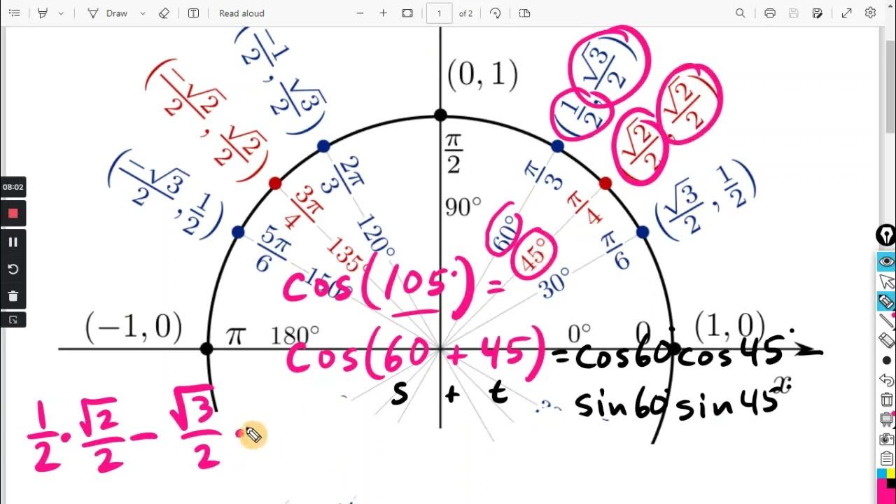 Find trig values using angle addition identities : Khan Academy - YouTube