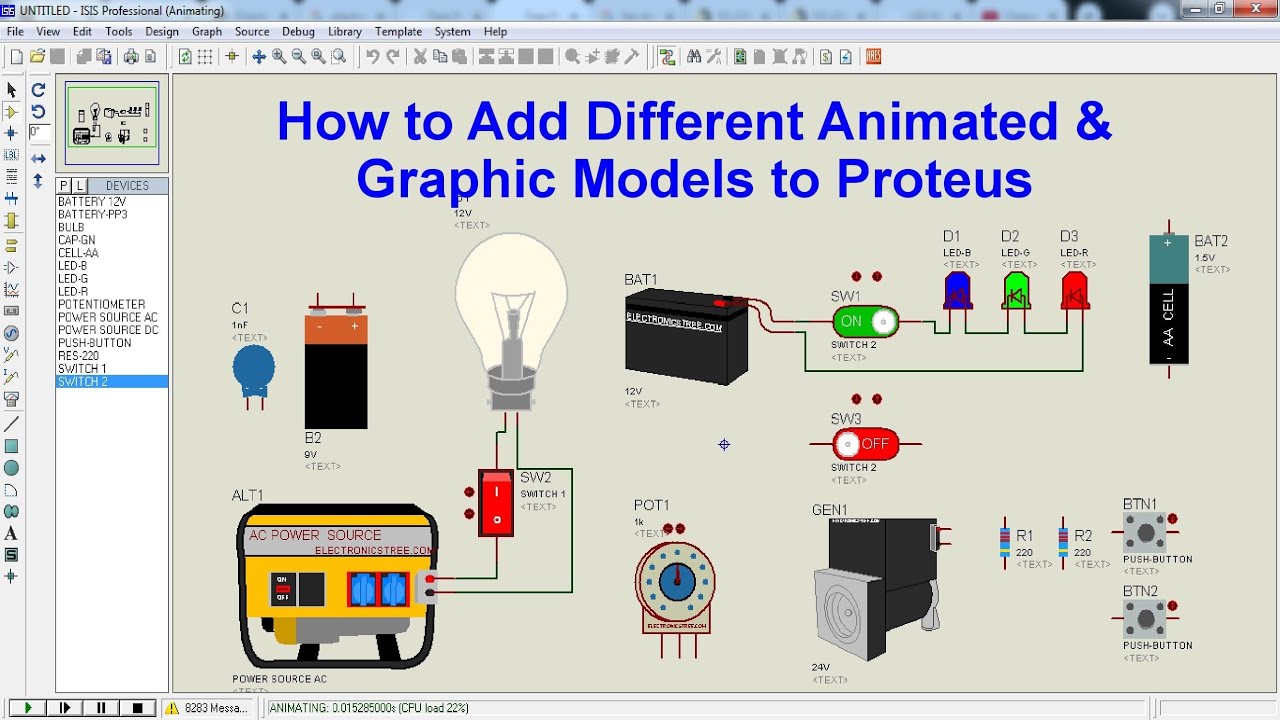 How to Add Different Animated & Graphic Models Library to Proteus ...