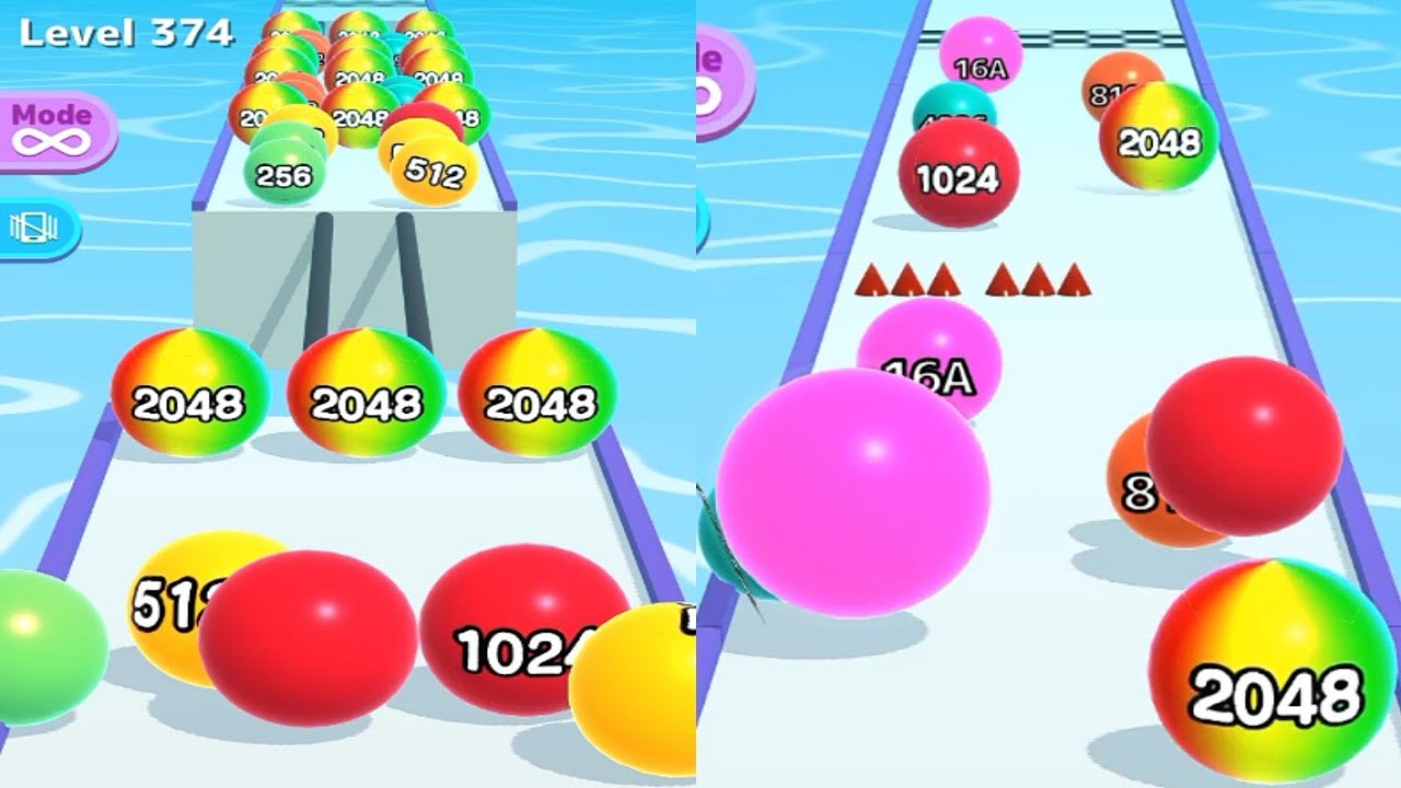 Ball run 2048 level no 374-385 Bouncing through the Gaming Universe ...