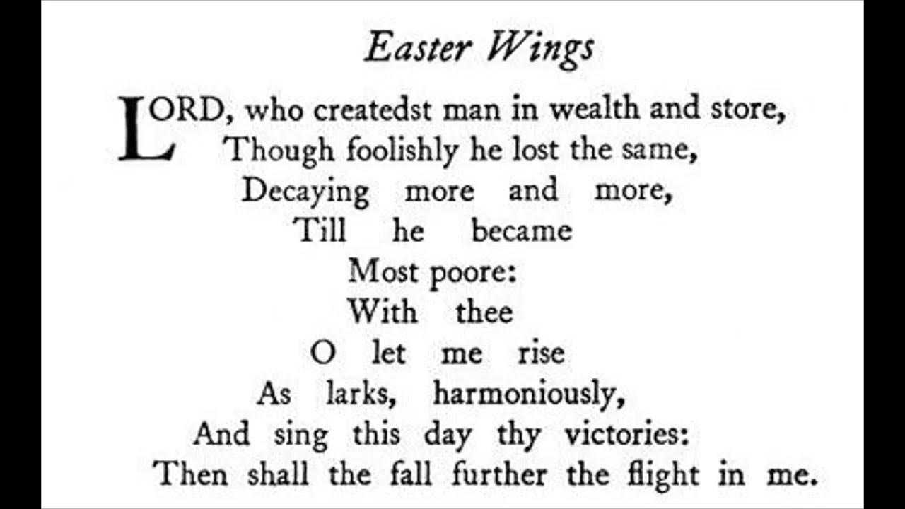 Easter Wings George Herbert - YouTube