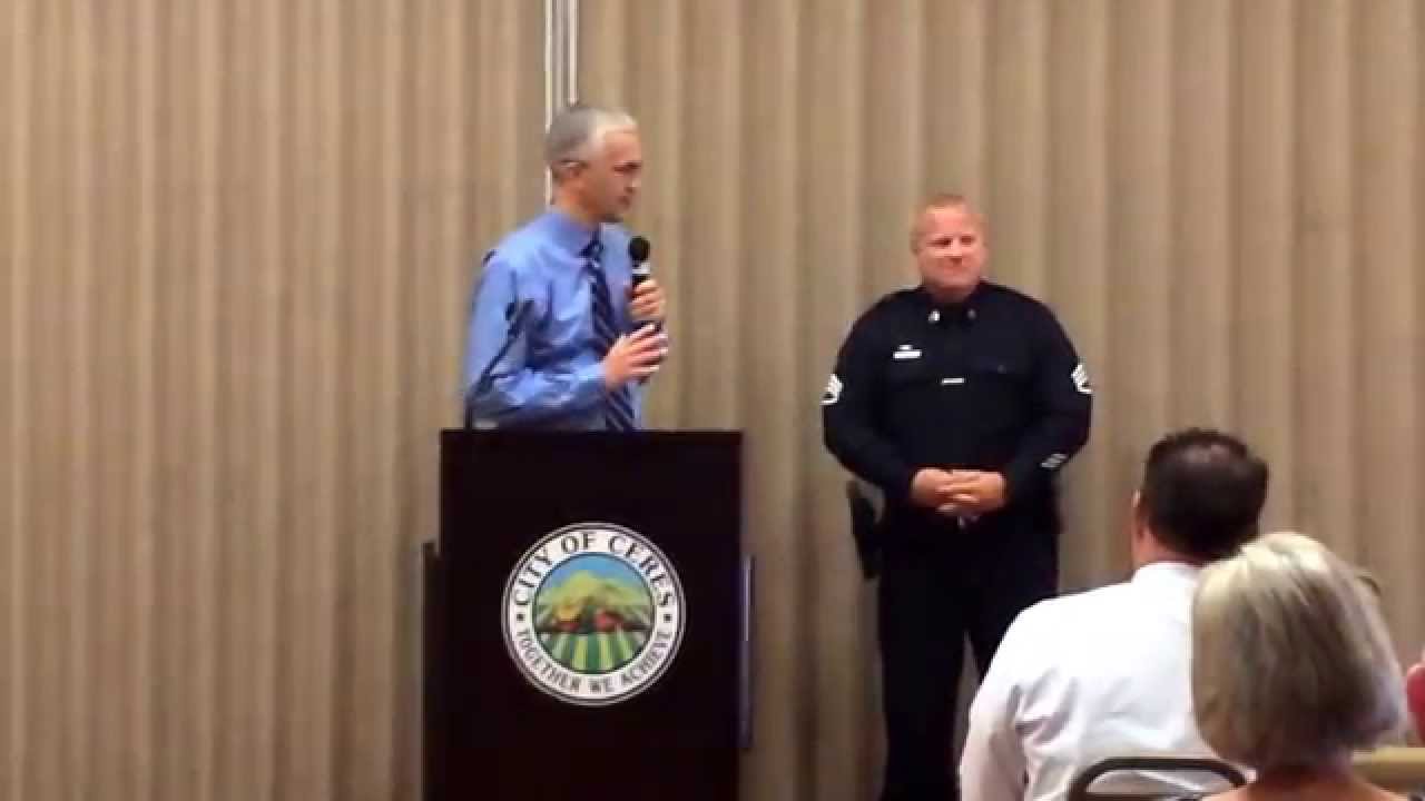 Ceres K9 Officer Joseph Wren Promoted to Rank of Sergeant - YouTube
