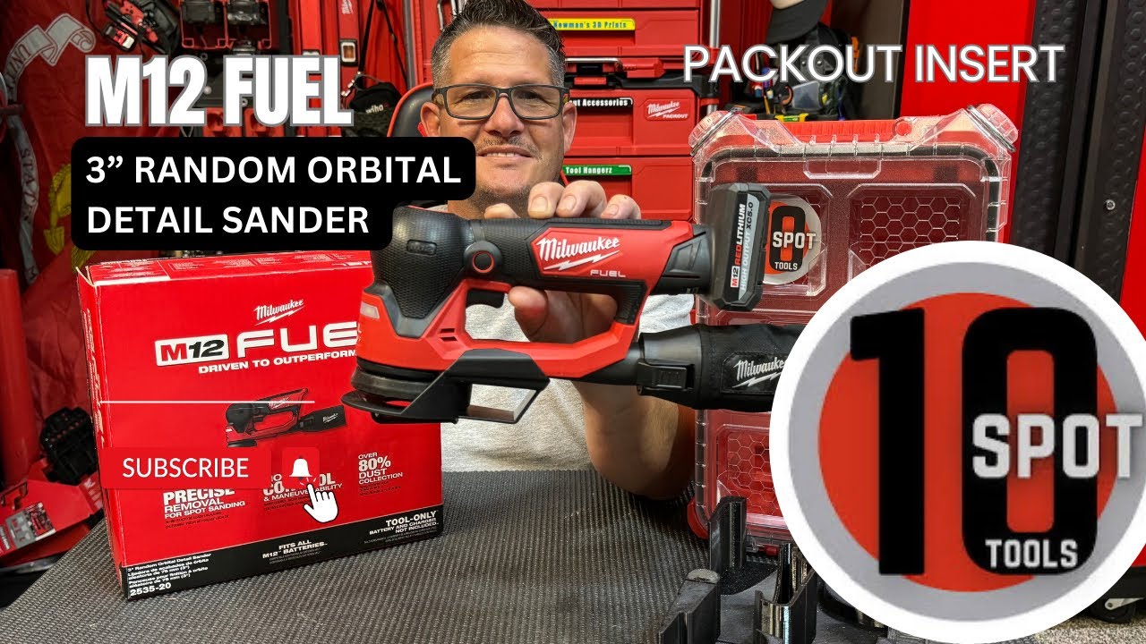 Milwaukee M12 Fuel 3” Detail Sander + Packout Insert Unboxing & Review ...