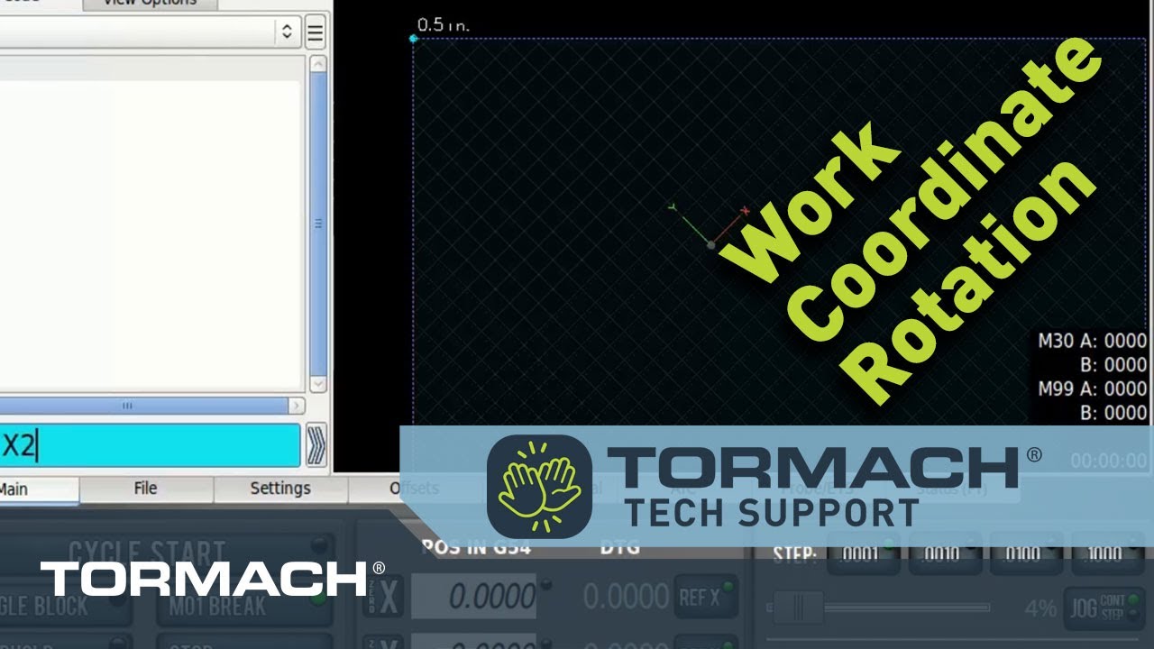 Work Coordinate Rotation with G10 L2 in PathPilot - YouTube
