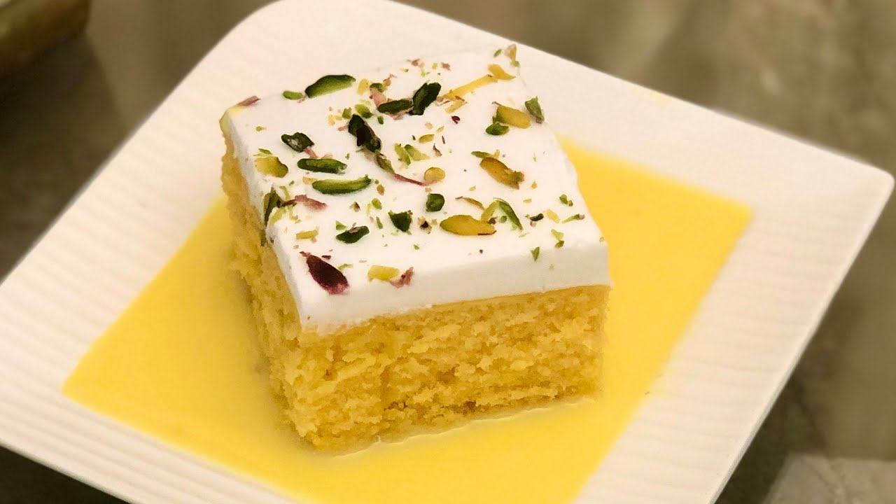 Super Soft Custard Milk Cake | Tres Leche Custard Cake| No Oven, Egg ...