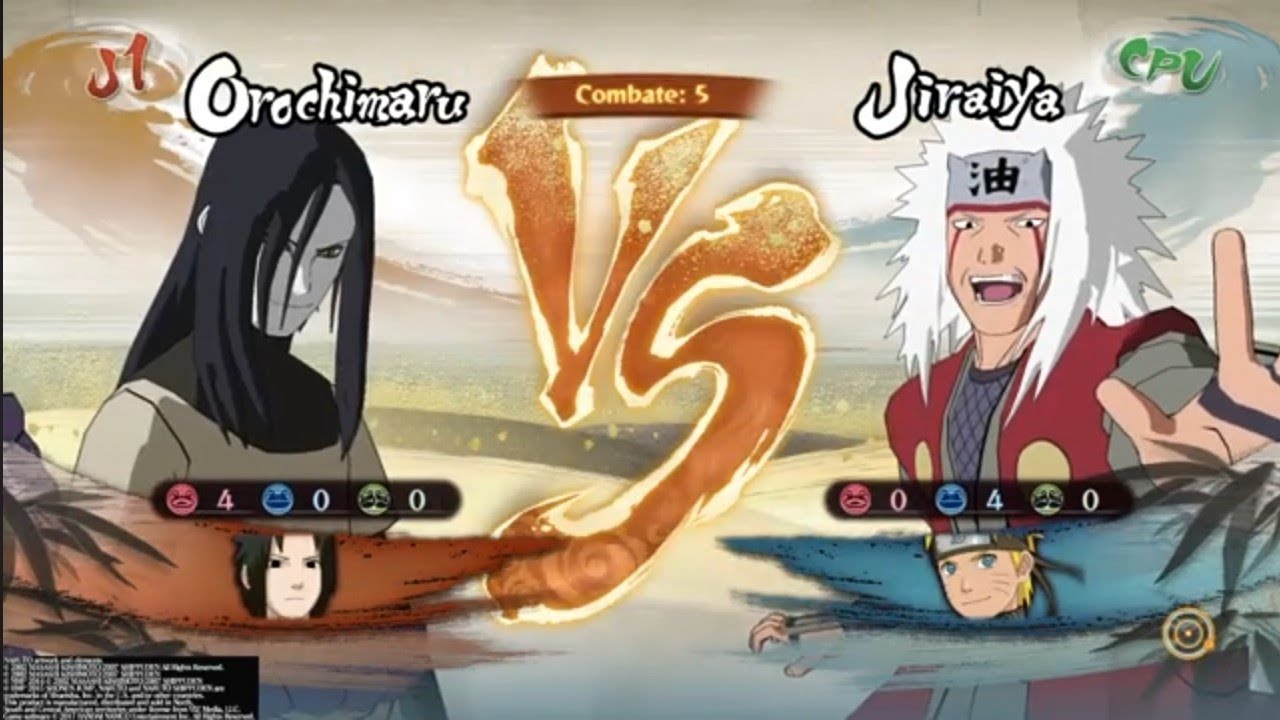 Orochimaru y Sasuke vs jiraiya y naruto en superdificil #naruto - YouTube