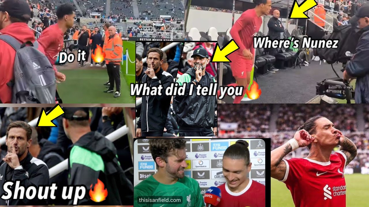 Dramatic Scenes 😳Jurgen Klopp Shocked Newcastle Manager after Nunez ...