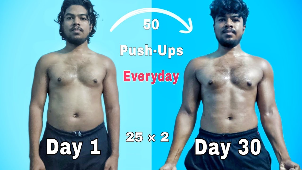 I Did 50 Push-Ups Everyday For 30 DAYS || Body Transformation || Asit ...