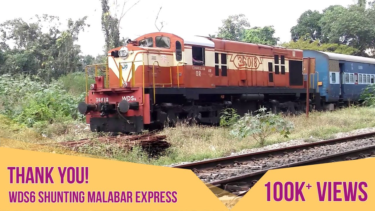 Routine Job - WDS6 Shunting Malabar Express At Trivandrum Central (Full ...