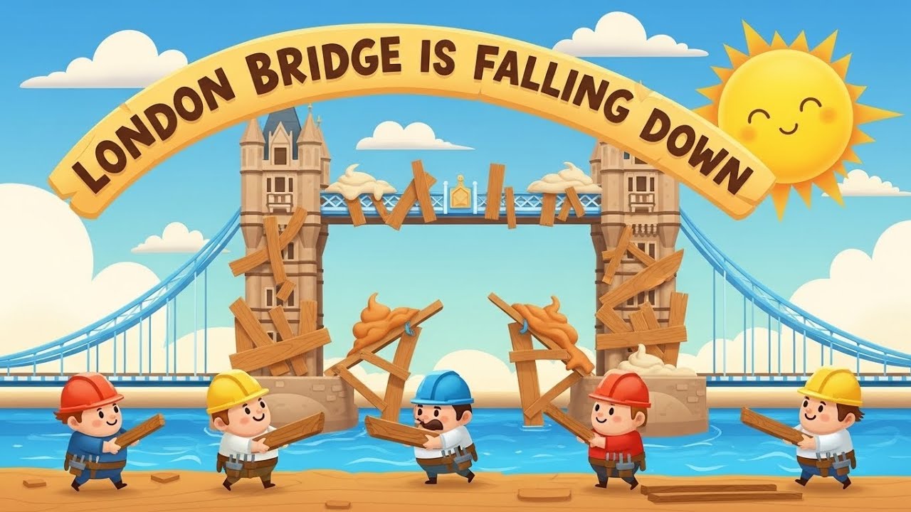 London Bridge Is Falling Down Kids Cartoon | Educational Rhyme for ...