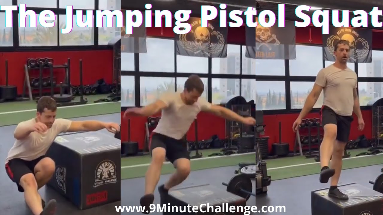 The Jumping Pistol Squat | 9MinuteChallenge.com - YouTube