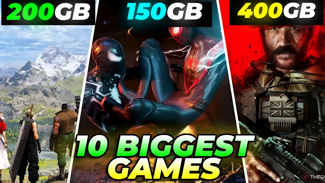 TOP 10 BIGGEST BY FILE SIZE GAMES IN THE WORLD! - YouTube
