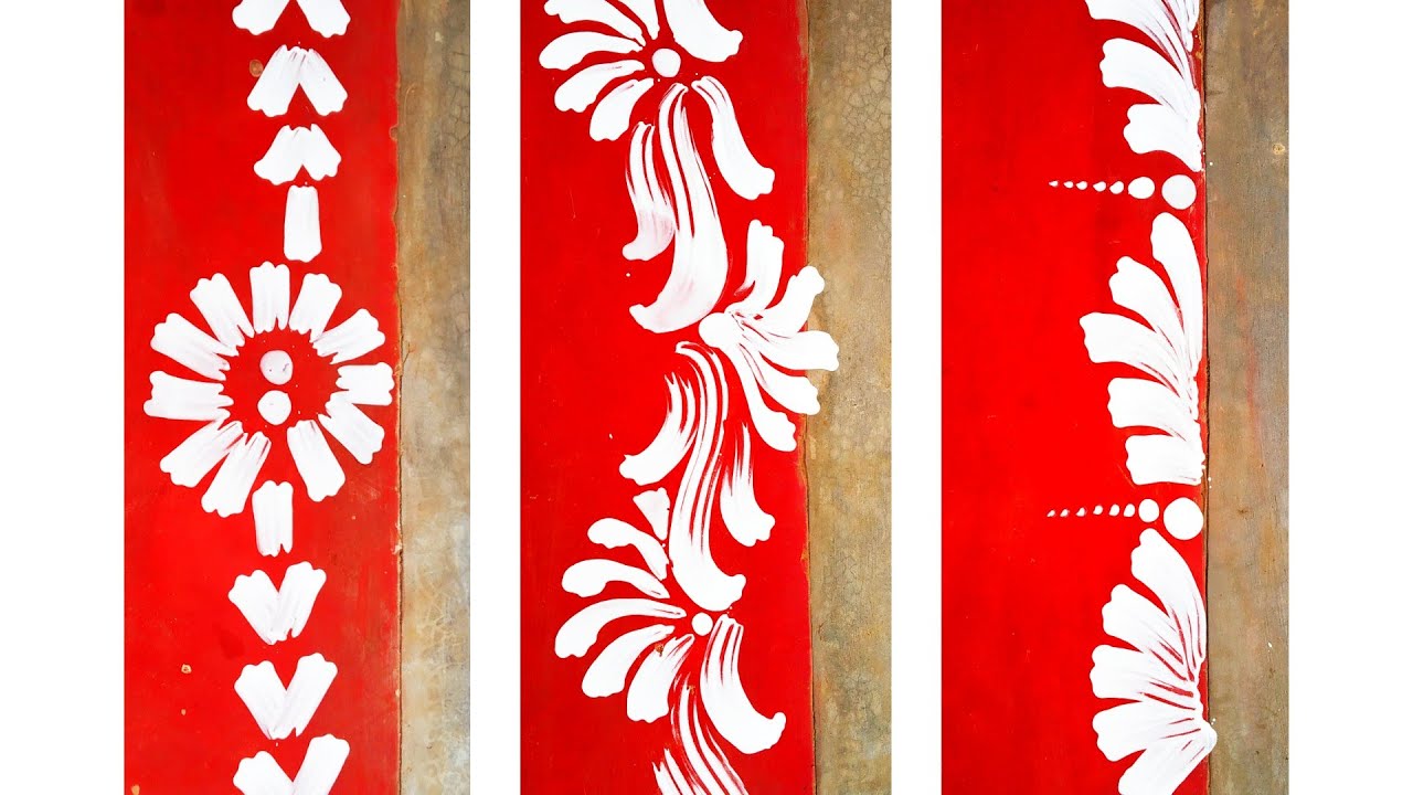 3 easy border jhoti chita designs #Beautiful border jhoti chita designs ...