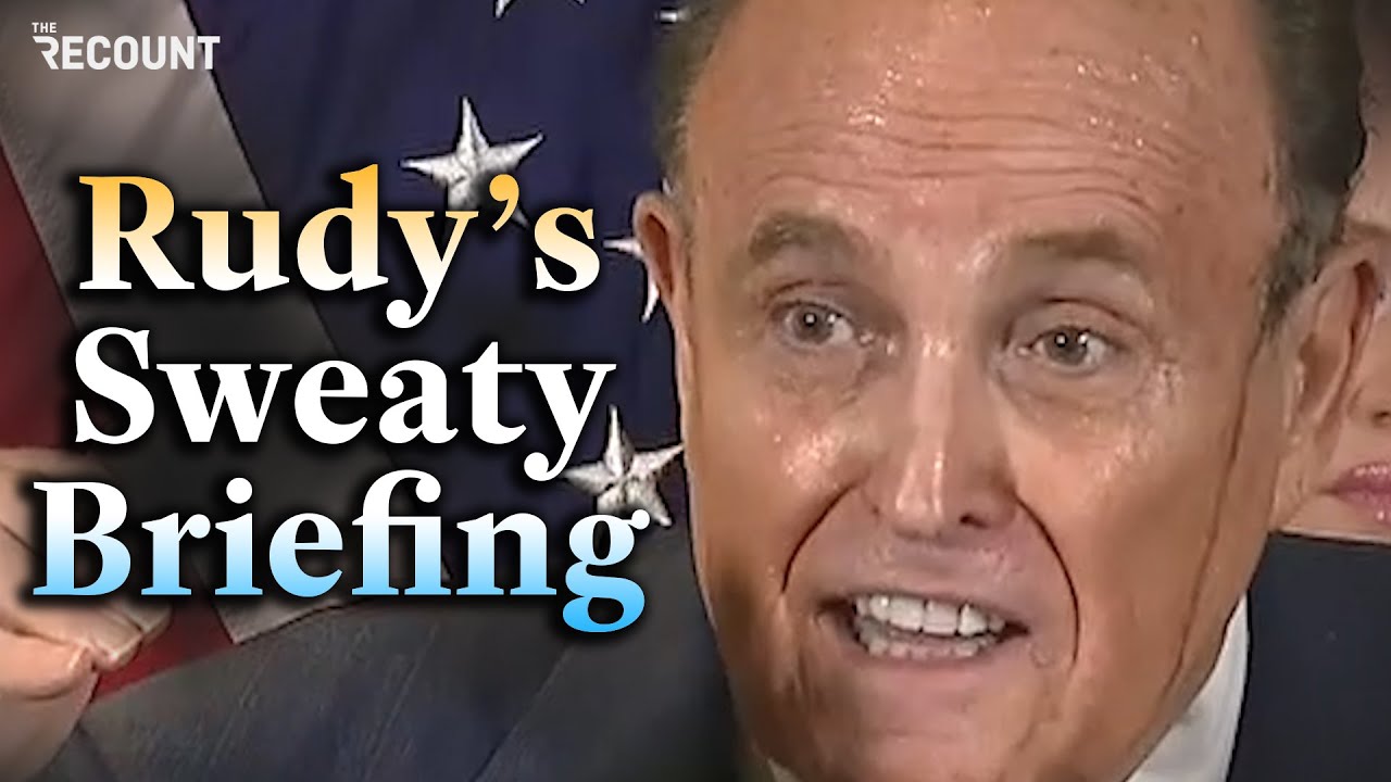 Rudy Giuliani Sweats Through Briefing - YouTube