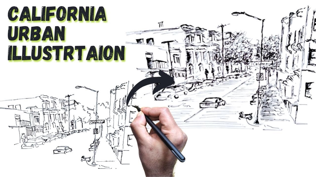 How to draw an urban illustration | illustration art | short tutorial ...