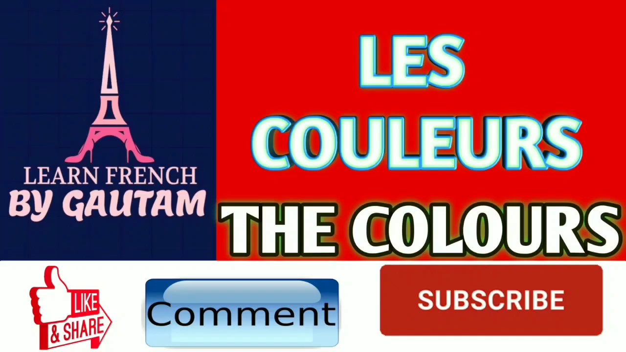 LES COULEURS EN FRANÇAIS || COLOURS NAME IN FRENCH || # ...