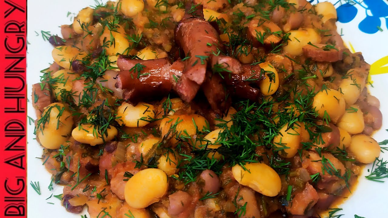 So Delicious• Traditional Romanian Bean Stew with Smoked Sausage• Big ...