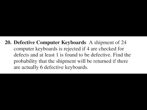 Defective Electronics A shipment of 24 smartphones is rejected if 3 are ...