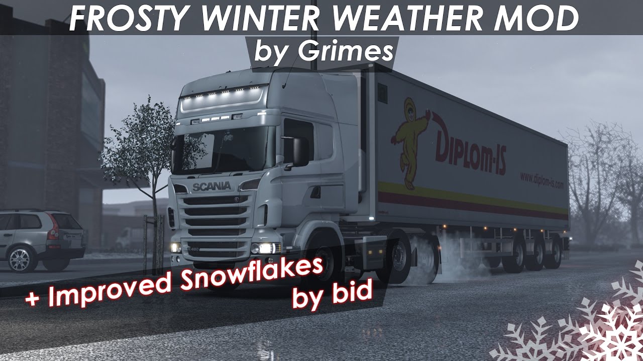 [ETS2 MOD] Frosty Winter Weather Mod - Improved Snowflakes - Make it ...