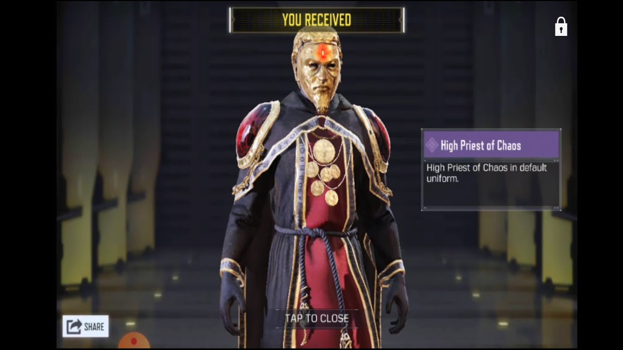 High Priest of Chaos skin unlocked. COD Mobile The Order Draw plus ...