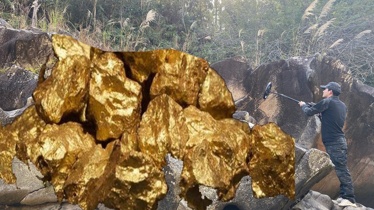Metal detection volcanic veins! Found gold nuggets and strange ...