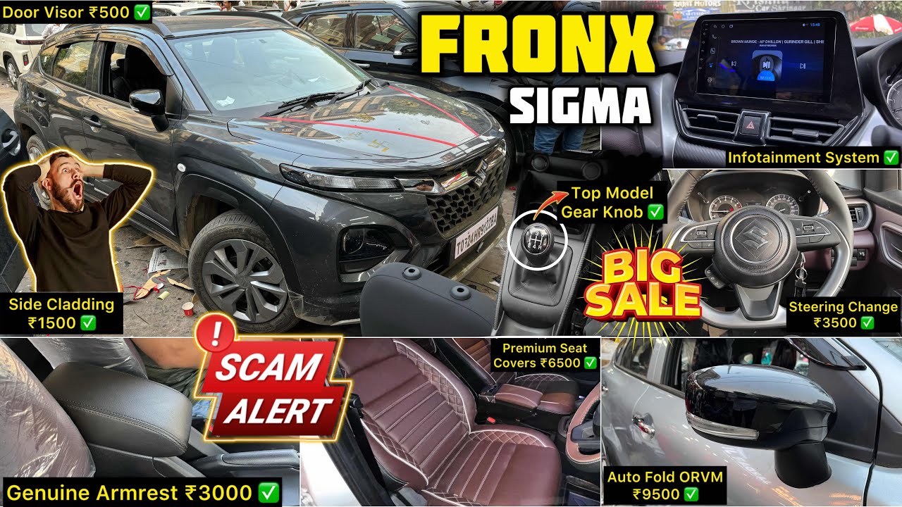 Maruti Fronx Sigma to Top Modification With All Prices Fronx Base to ...