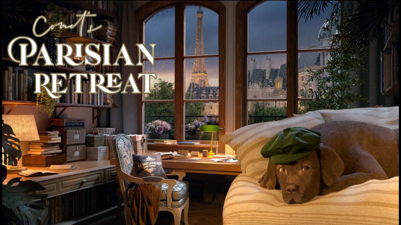 Study Room in Paris | A Cozy Paw-Some Study Room Ambience: Comet's ...