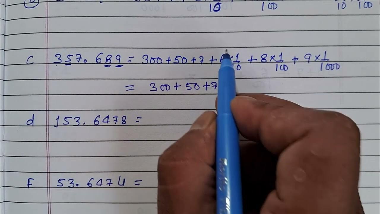 Write the following decimal numbers in Expanded form - YouTube