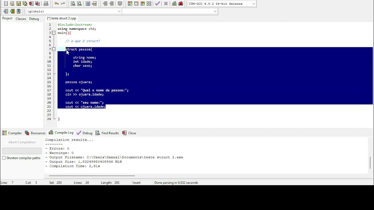 Aula sobre struct - YouTube