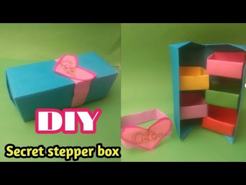 DIY secret stepper box | Paper craft |Secret box - YouTube