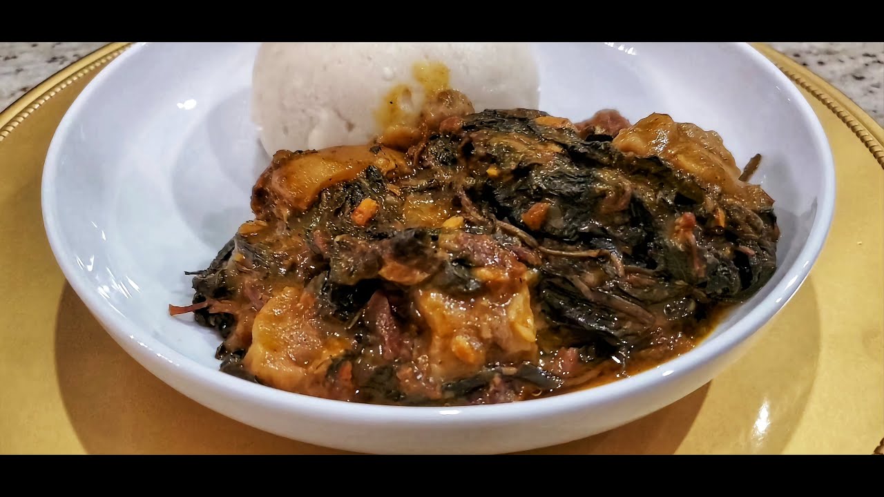 HOW TO MAKE RICH AUTHENTIC BITTERLEAF SOUP (Ofe Onugbu) - YouTube
