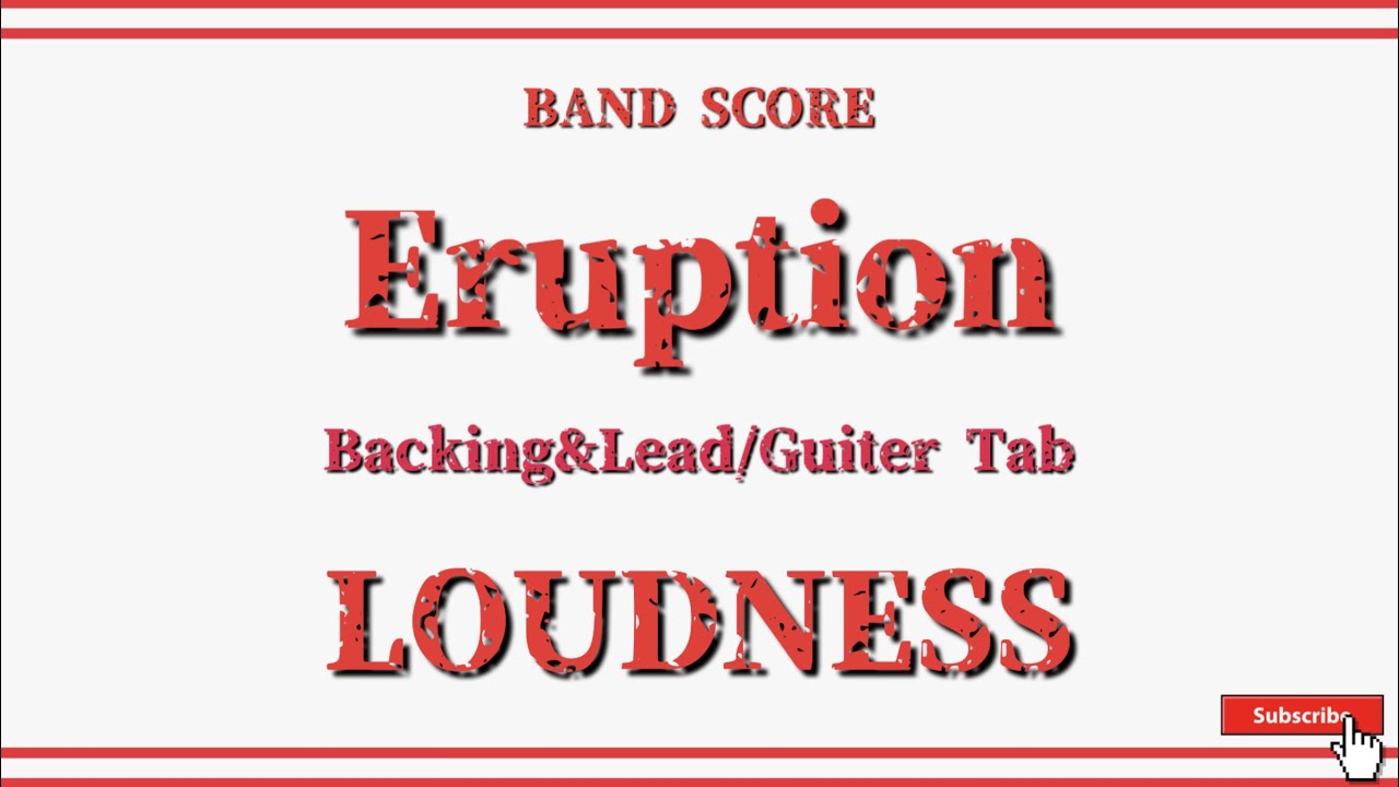 【LOUDNESS】バンドスコア『Eruption』Backing&Lead Guiter Tab - YouTube