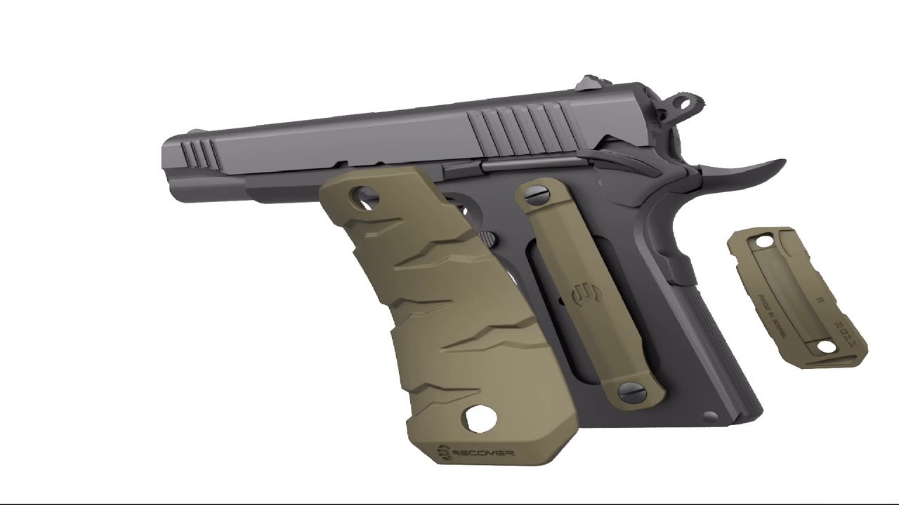RG11 and RG12 Rubber Grips for the 1911 RecoverTacticalGrips - YouTube
