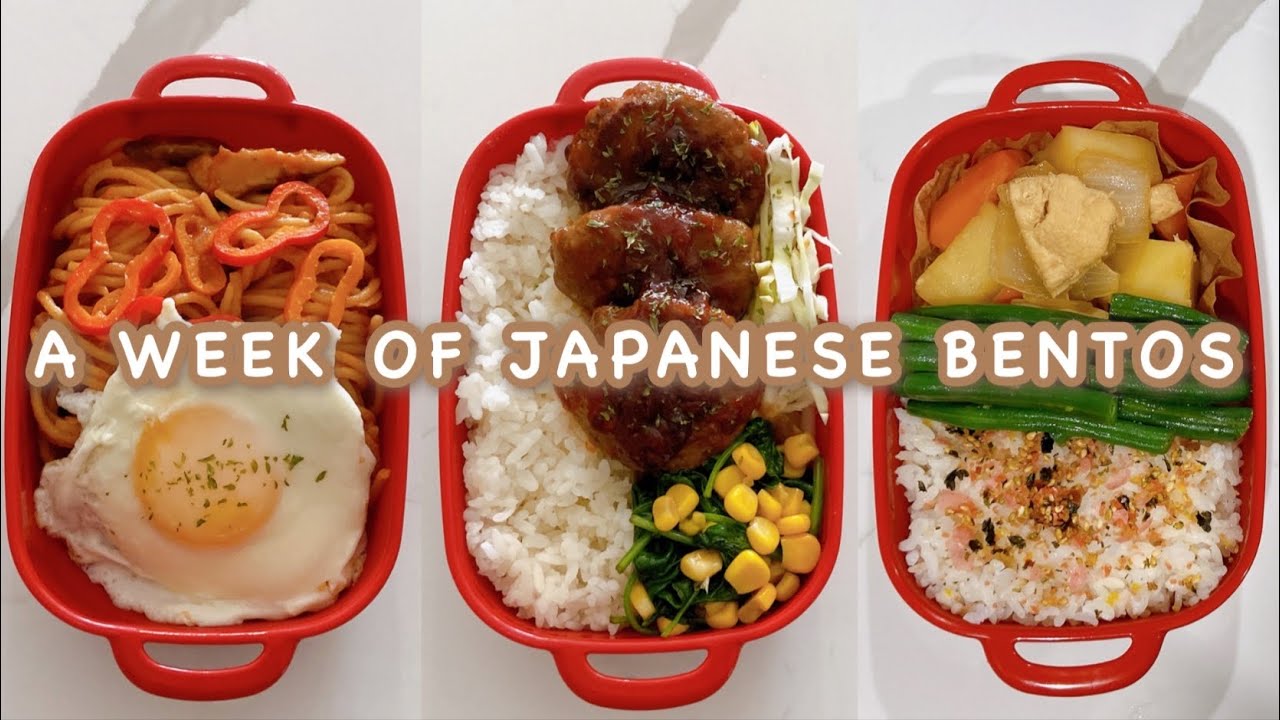 [ A WEEK OF JAPANESE BENTO #13 ] Hamburger steak | Nikujyaga ...