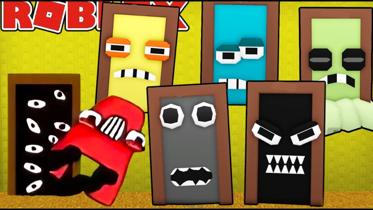 🎉DONDE ENCONTRAR AL ALPHABET LORE - DOORS, PUERTA DE LA LETRA F, E,T,H ...