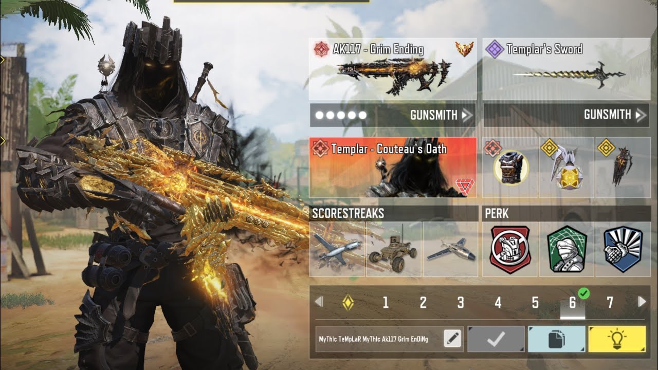 Gold Mythic AK117 Grim Ending looks deadly with the base Mythic Templar ...