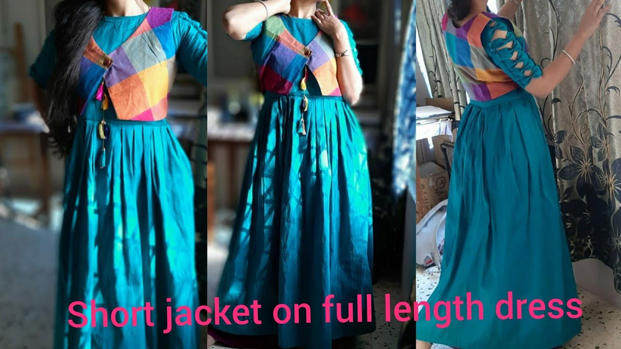 Short jacket with long kurta.Very beautiful designer dress.complete ...