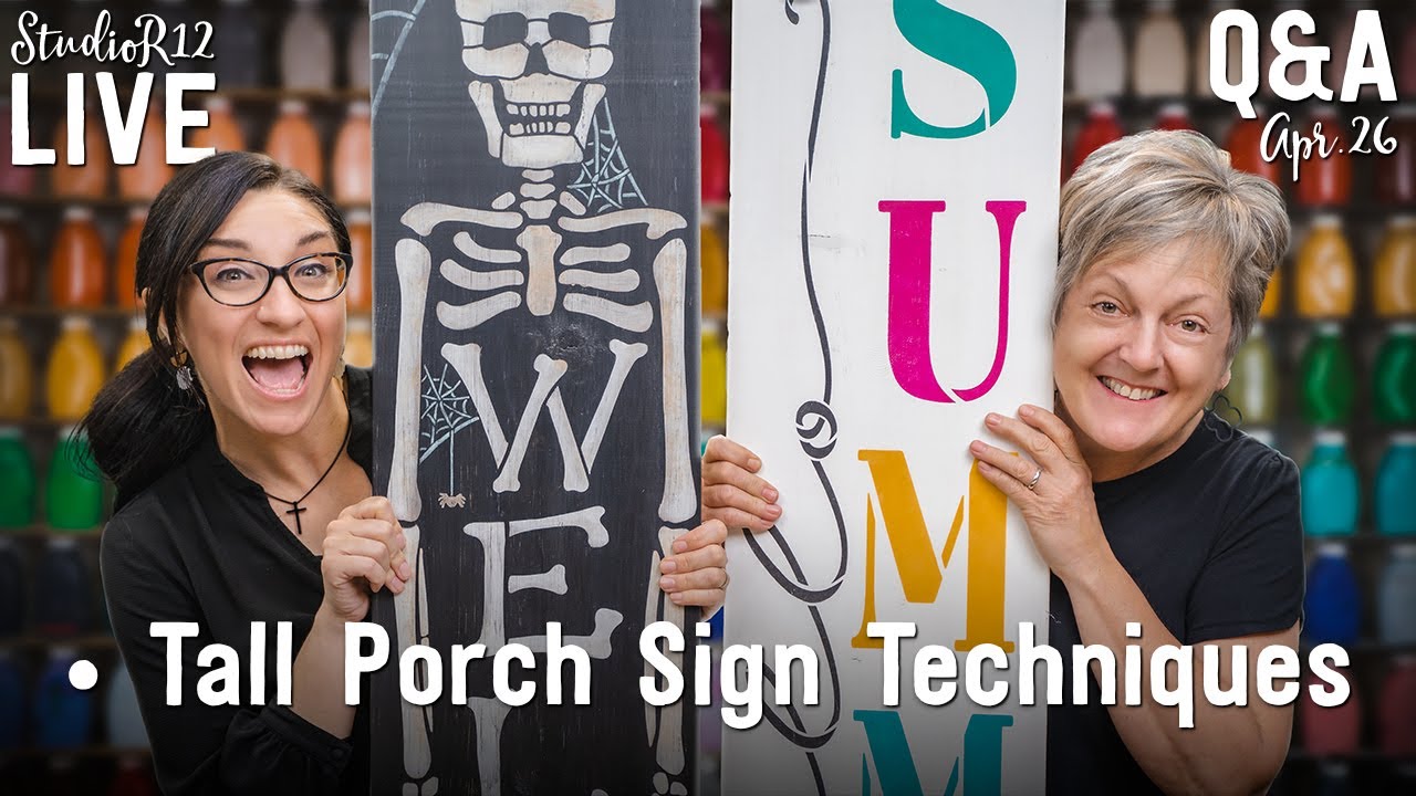 Top Tips for Painting Tall Porch Signs | DIY Wood Front Porch Decor ...
