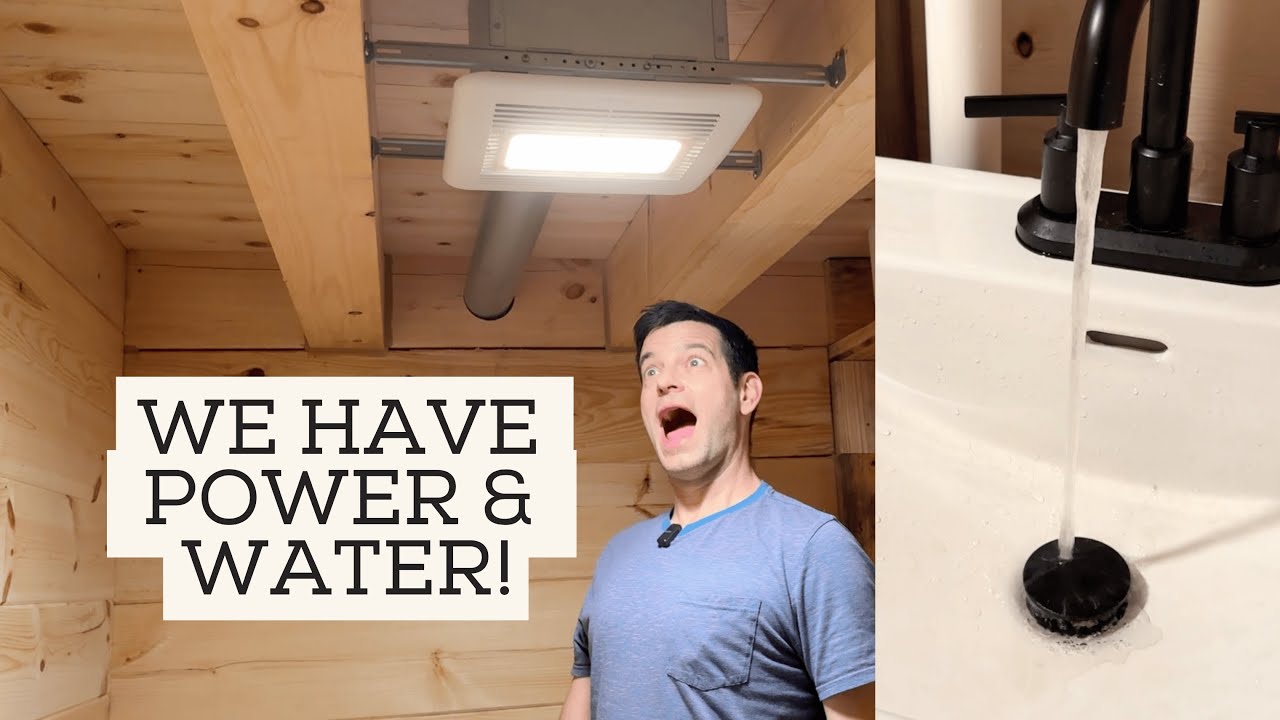 We Finally Have Power & Running Water! | Log Cabin Progress in ...