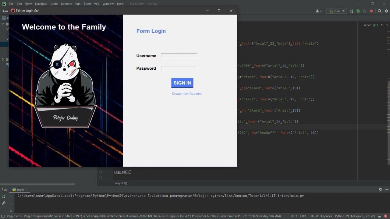 Form Login dengan Tkinter Python - YouTube