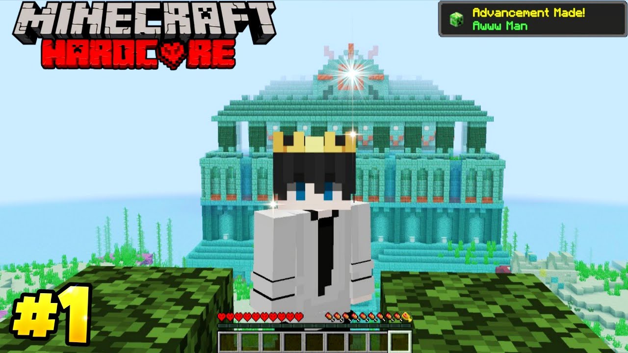 I Survived My First Week in Minecraft Hardcore Mode - YouTube
