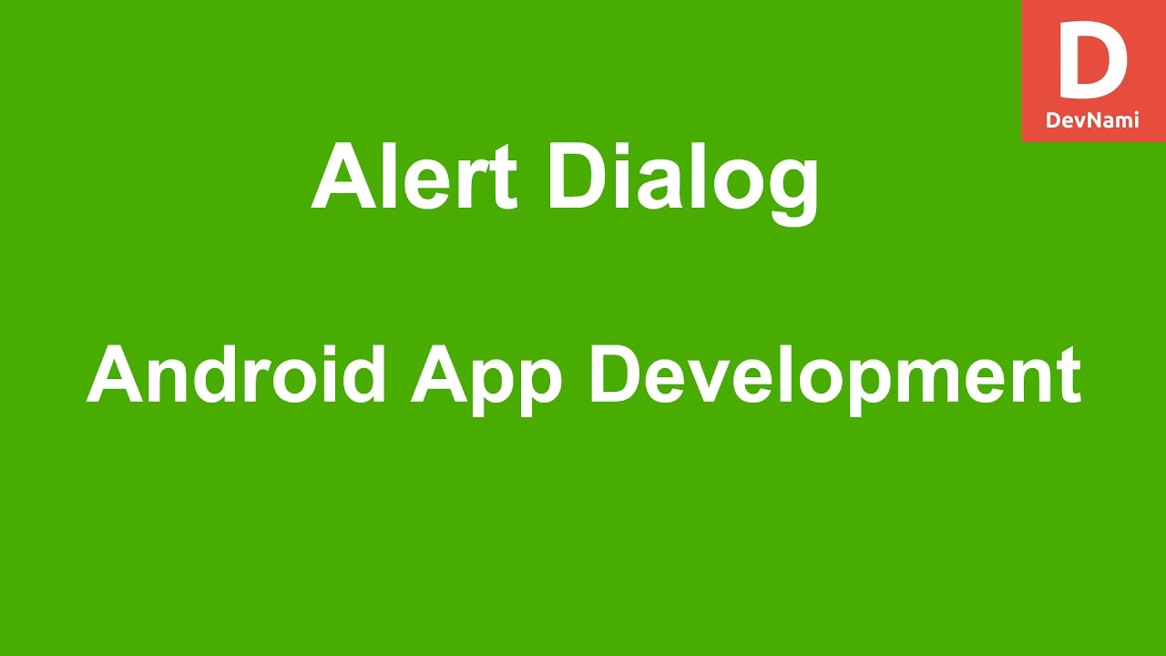 Android Alert Dialog Example - YouTube