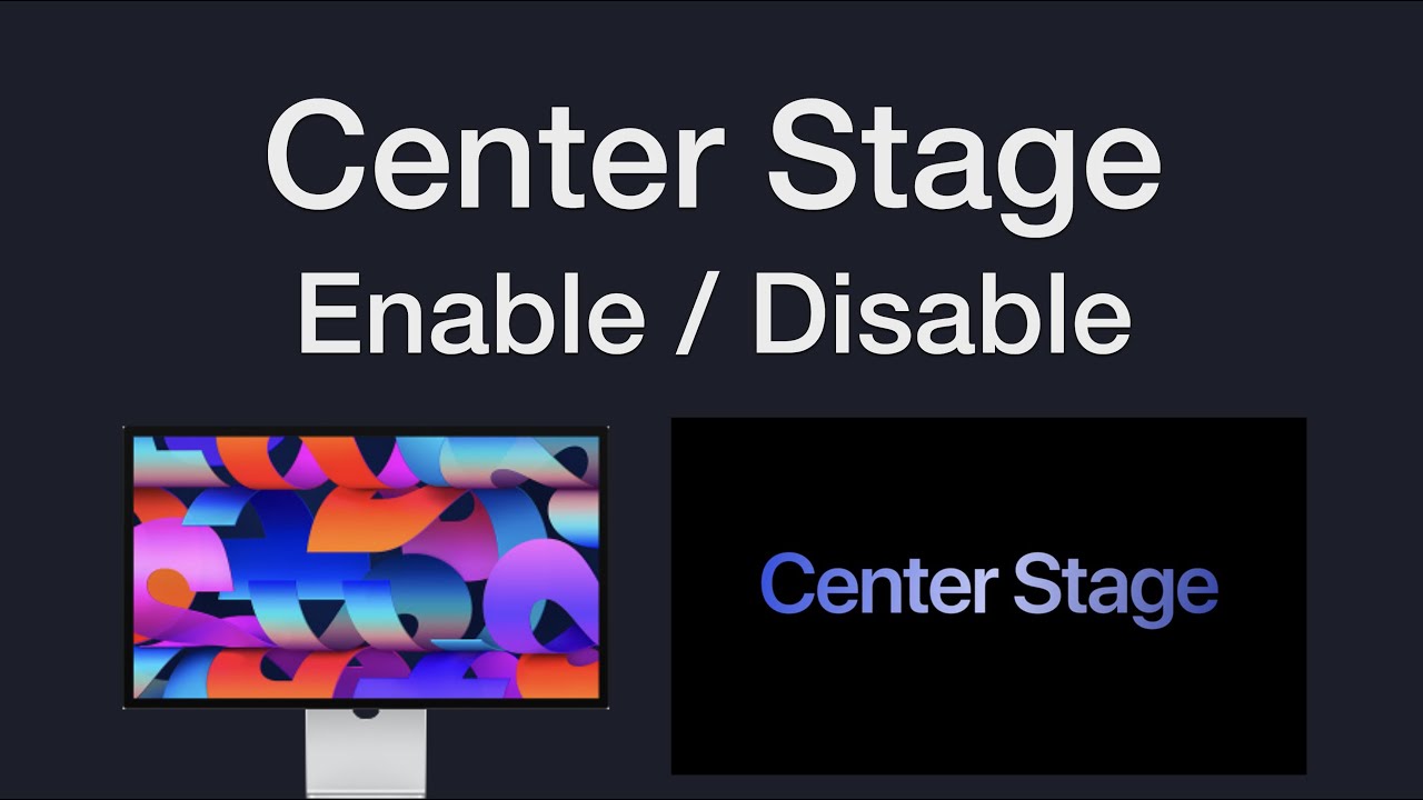 How to Enable or Disable Center Stage on Apple Studio Display - YouTube