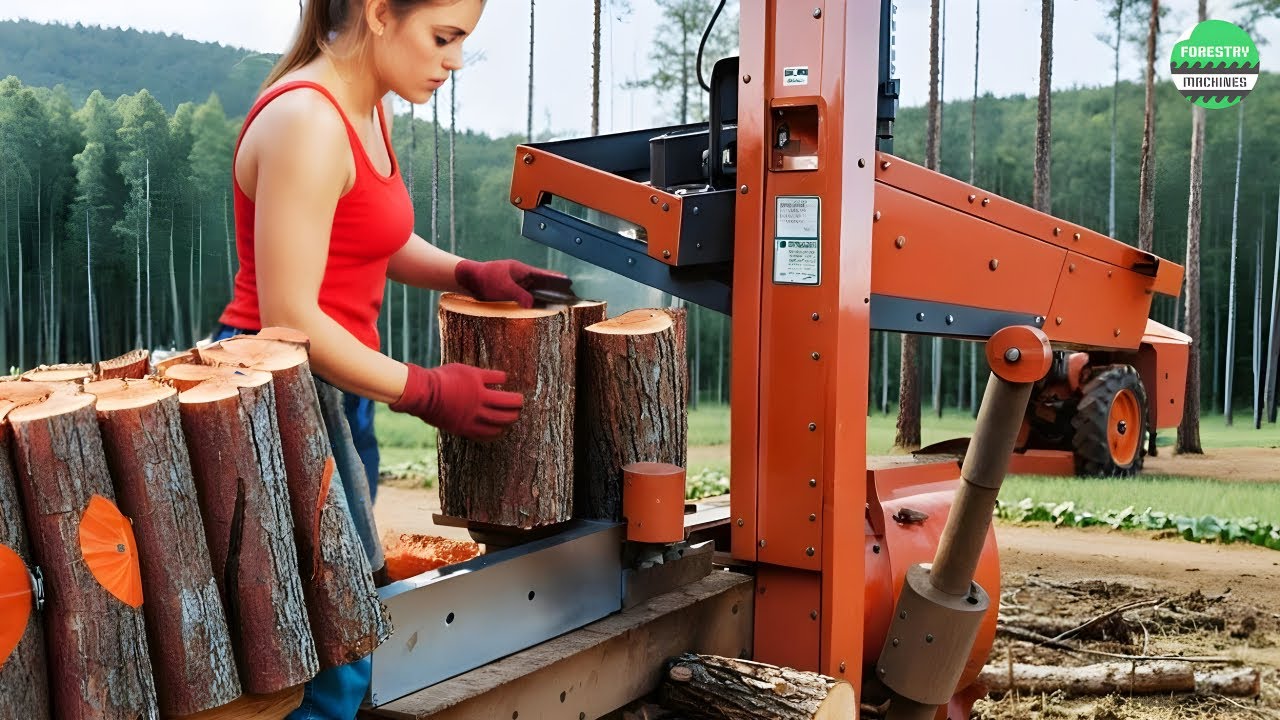 Fastest Automatic Firewood Processing Machine | Homemade Modern Wood ...