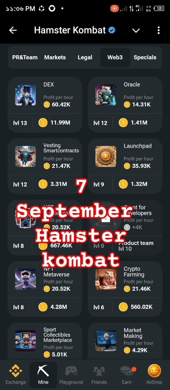 7777 September Hamster kombat 5 million#story - YouTube