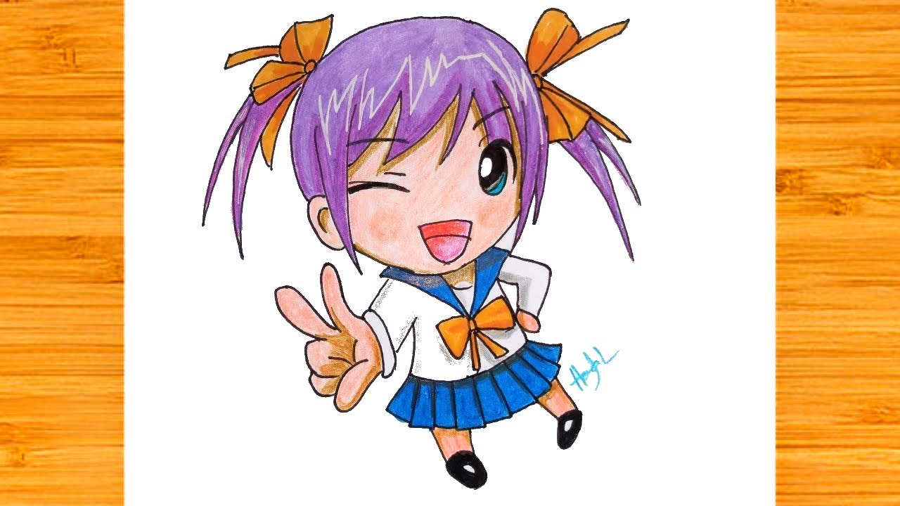 Chibi Girl Drawing Tutorial || Anime Charecter Drawing || Anime Girl ...